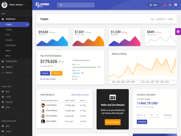 Get 20 Free And Paid Bootstrap Admin Template Using React Angular